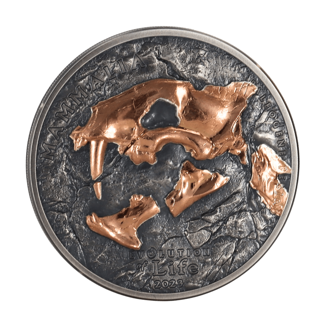 1 oz Silver 2023 Evolution of Life: Nimravidae 500 Togrog Mongolia ...