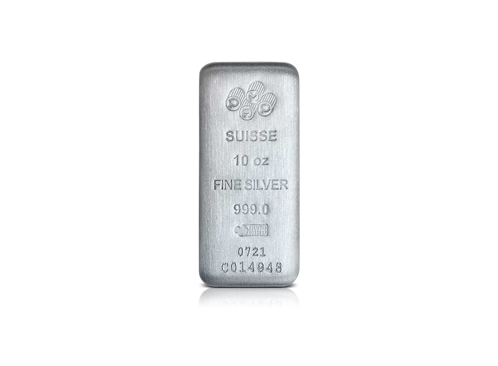 10 oz Silver PAMP Suisse Cast Bar 99.9 Fine – Express Gold Refining