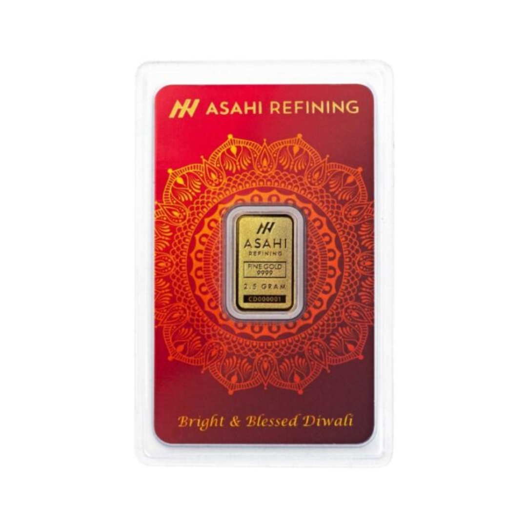 2.5 g Diwali Asahi Gold Bar – Express Gold Refining