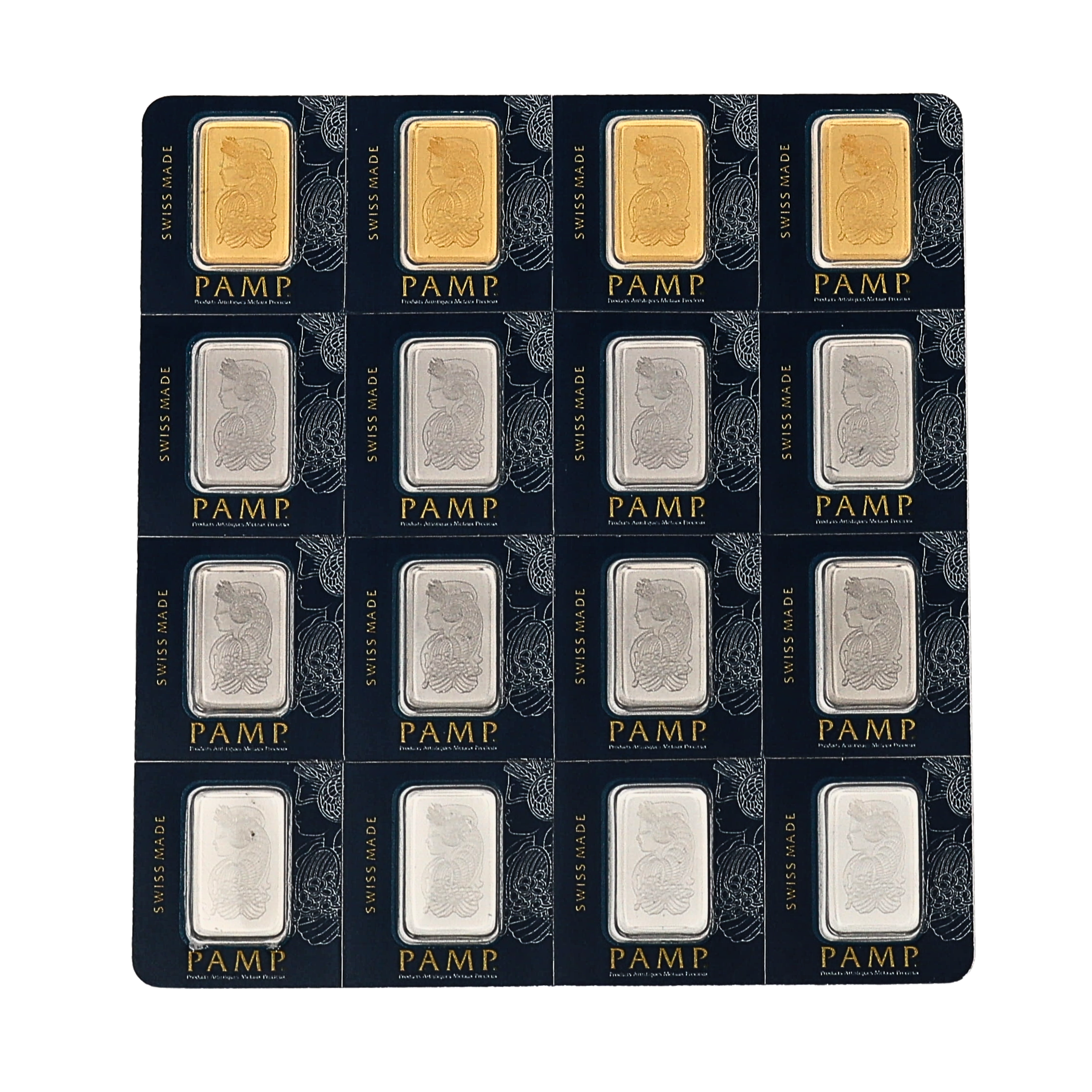 40 g (16 x 2.5 g) PAMP Suisse MultiGram Portfolio 4-Metal Bar – Express ...